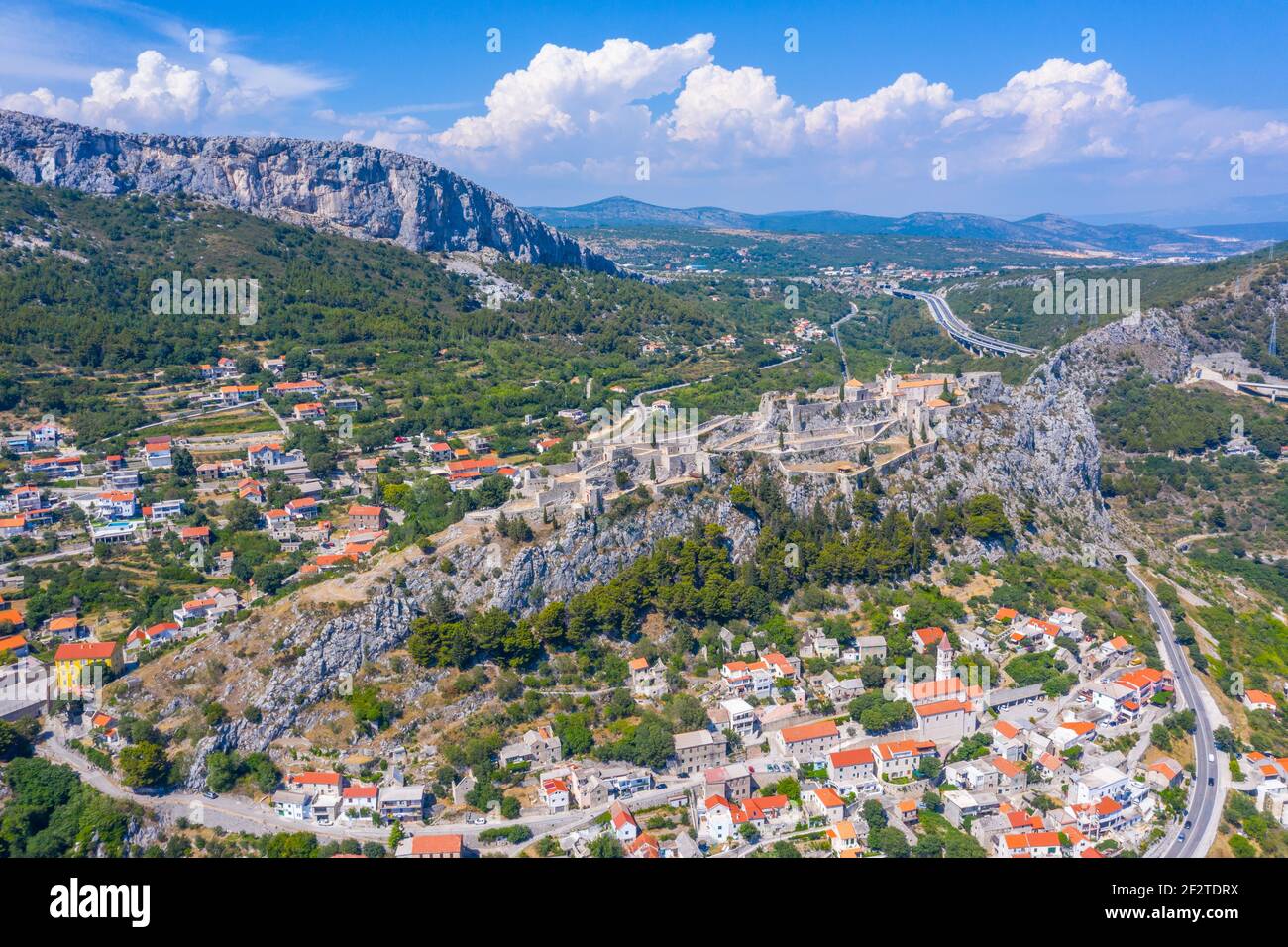 Aerial view of Klis fortress near Split, Croatia Stock Photo - Alamy
