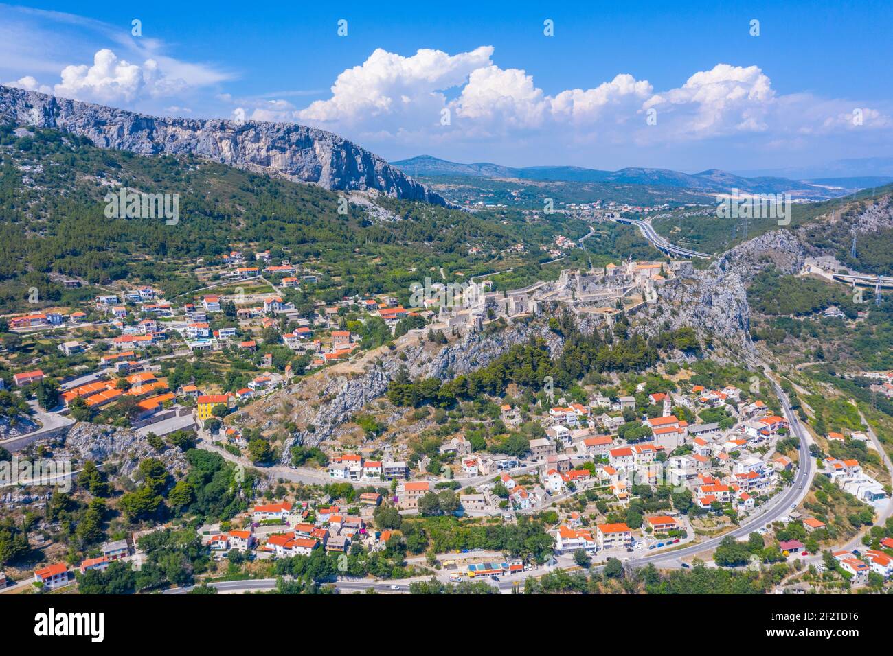 Aerial view of Klis fortress near Split, Croatia Stock Photo - Alamy