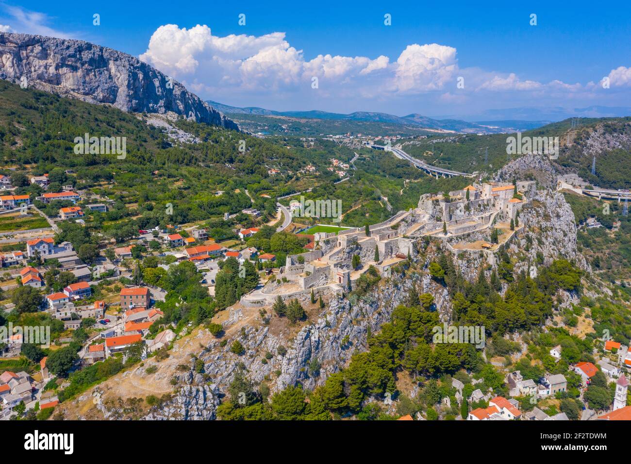 Aerial view of Klis fortress near Split, Croatia Stock Photo - Alamy