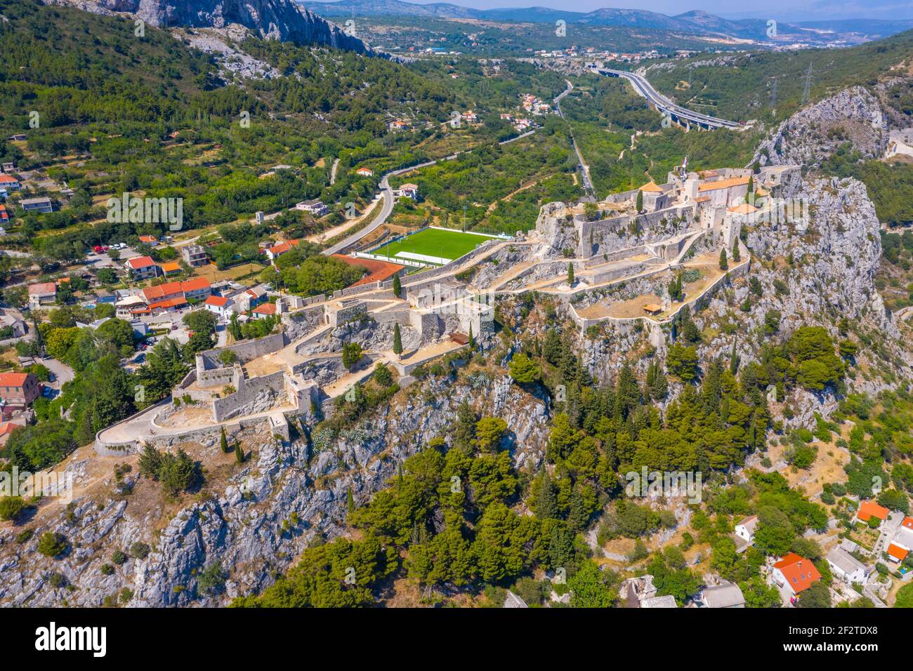 Aerial view of Klis fortress near Split, Croatia Stock Photo - Alamy
