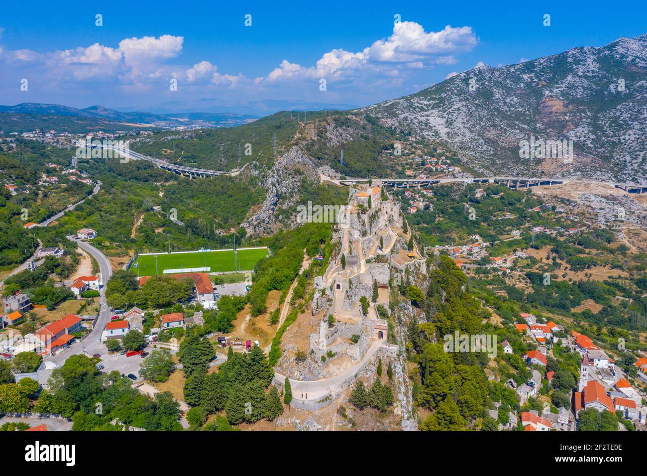 Aerial view of Klis fortress near Split, Croatia Stock Photo - Alamy