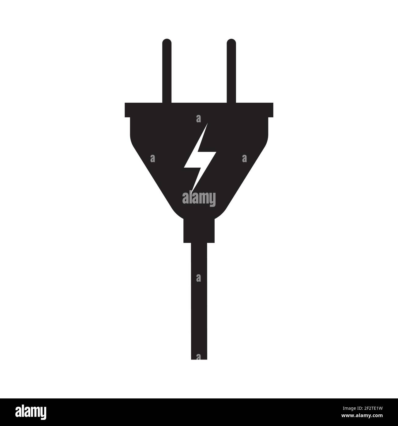 Electric plug vector icon energy power technology illustration sign ...