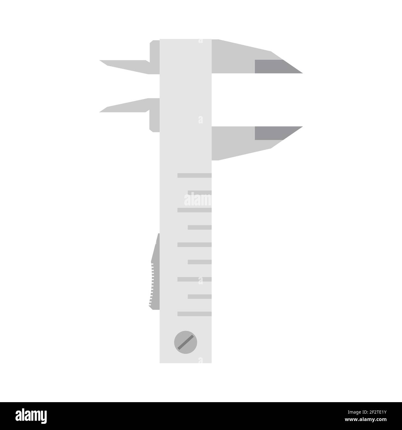 Vernier caliper engineering tool equipment icon. Work metal measurement ...