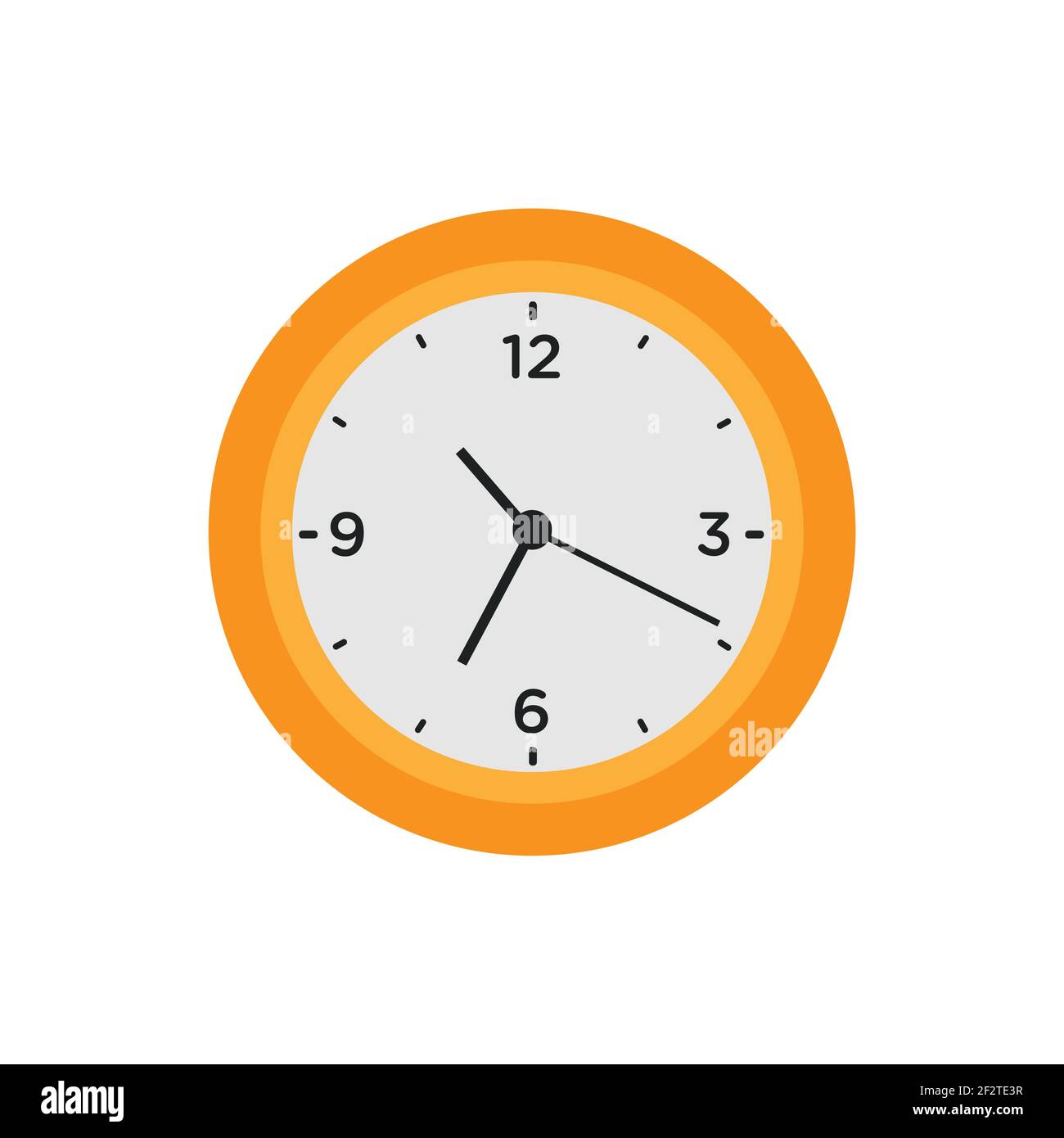 Wall clock time circle symbol vector illustration office watch icon ...