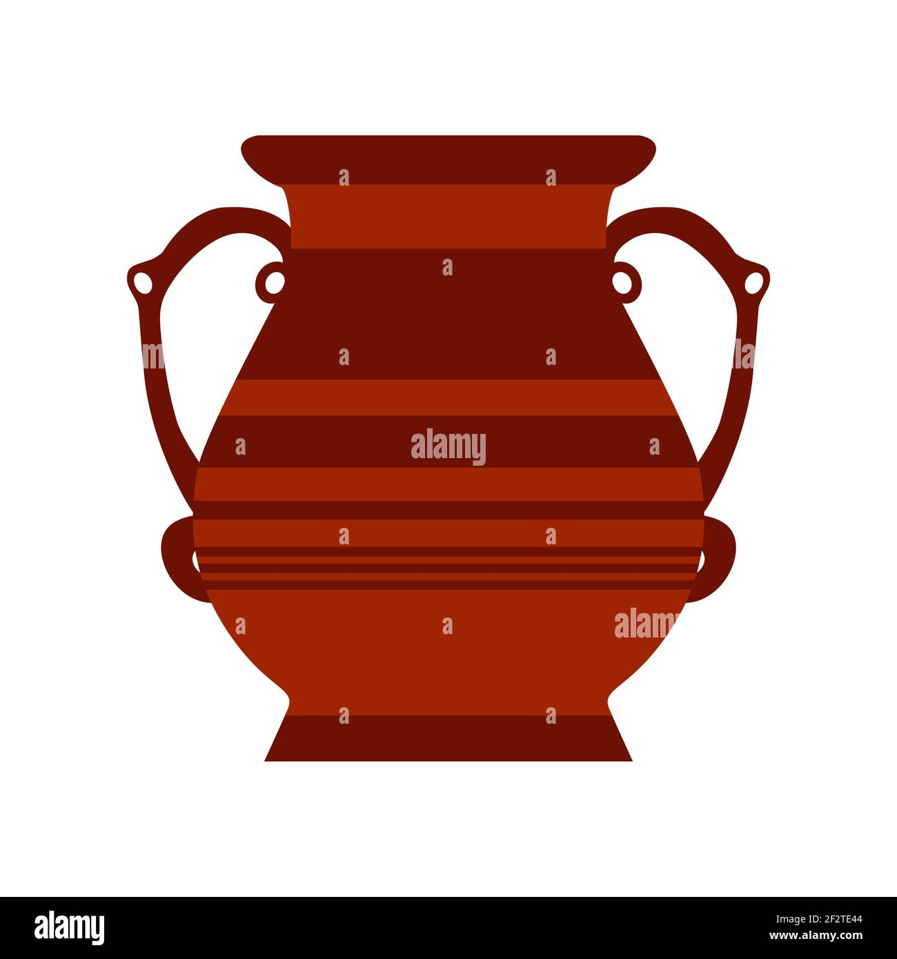 Clay jug ceramic pottery vector antique jar. Isolated clay vase old ...