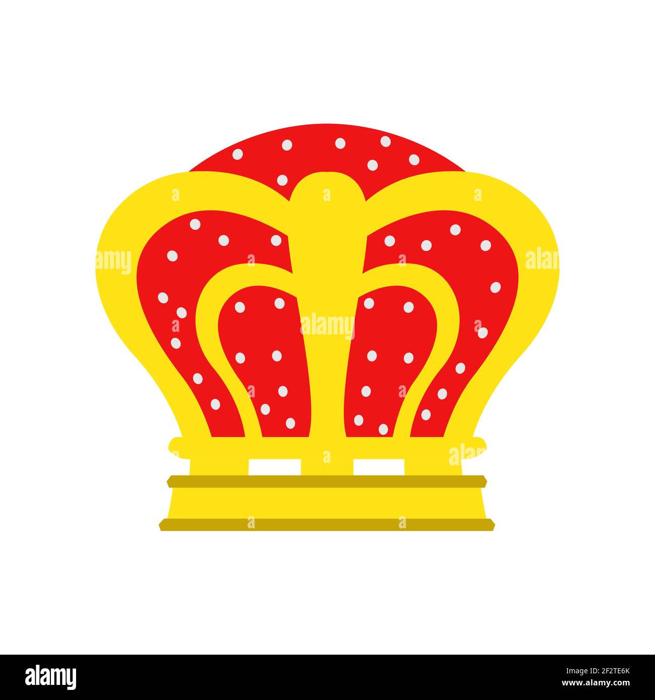 Gold king crown symbol illustration isolated white icon. Luxury royalty ...
