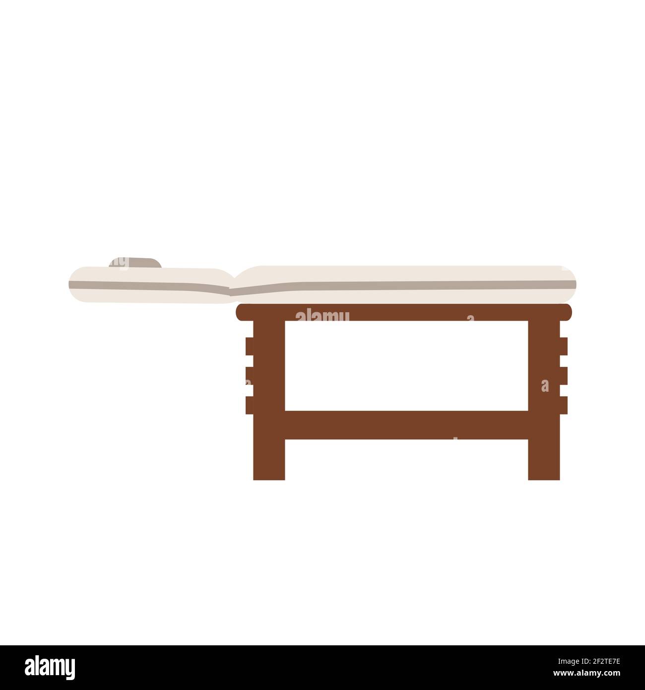 Massage table health spa vector illustration care treatment icon ...