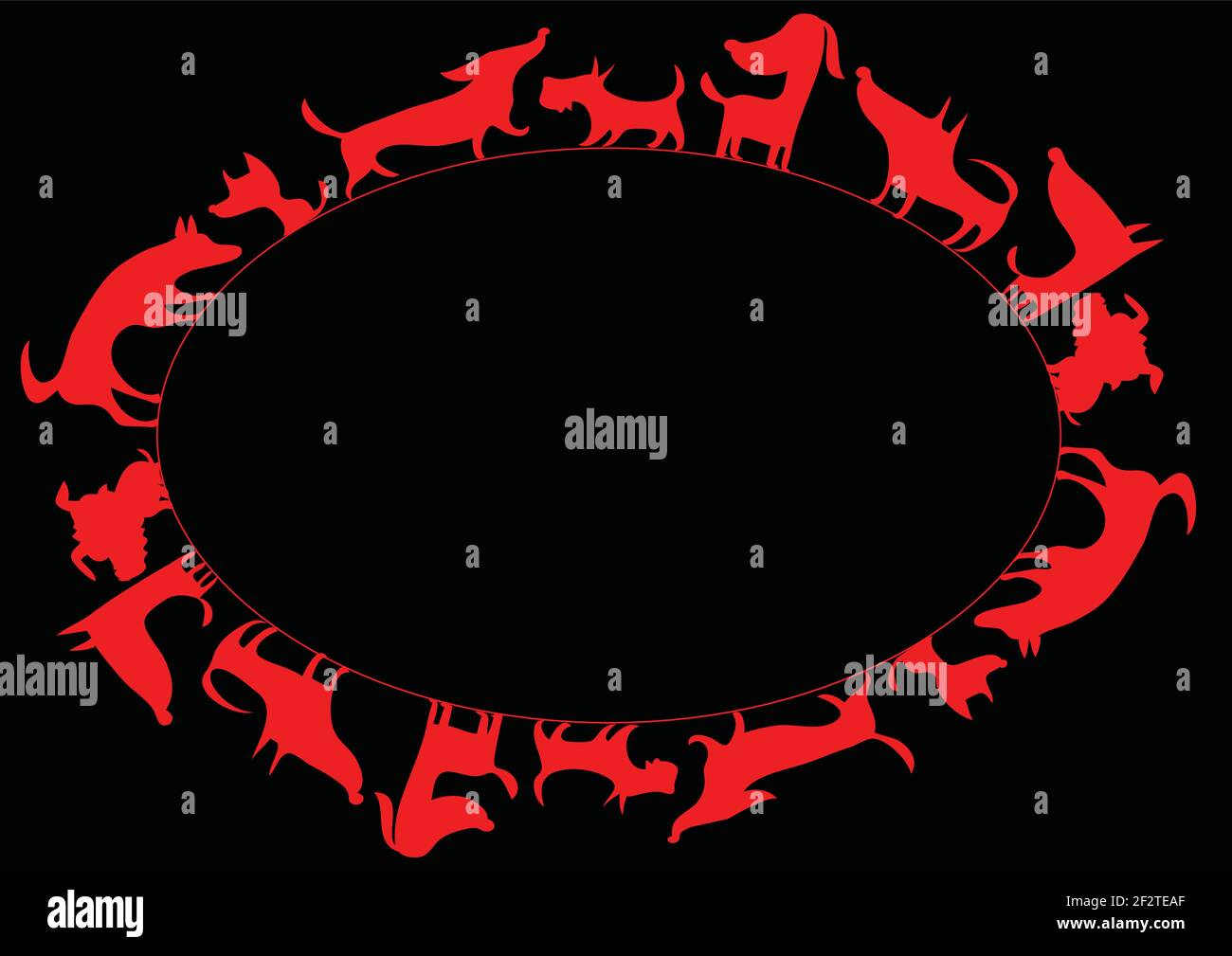 vector cartoon dog border Stock Vector Image & Art - Alamy
