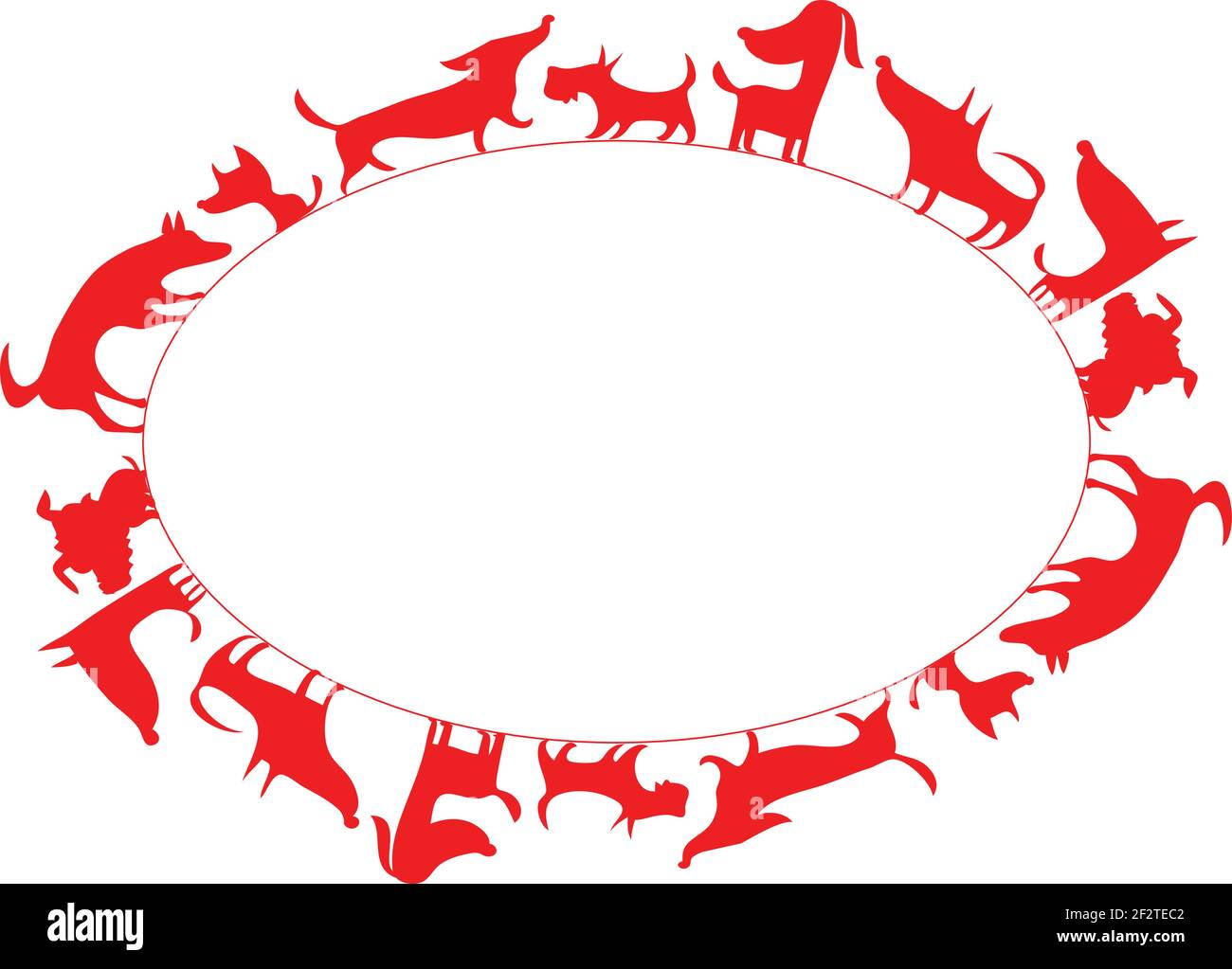 vector cartoon dog border Stock Vector Image & Art - Alamy
