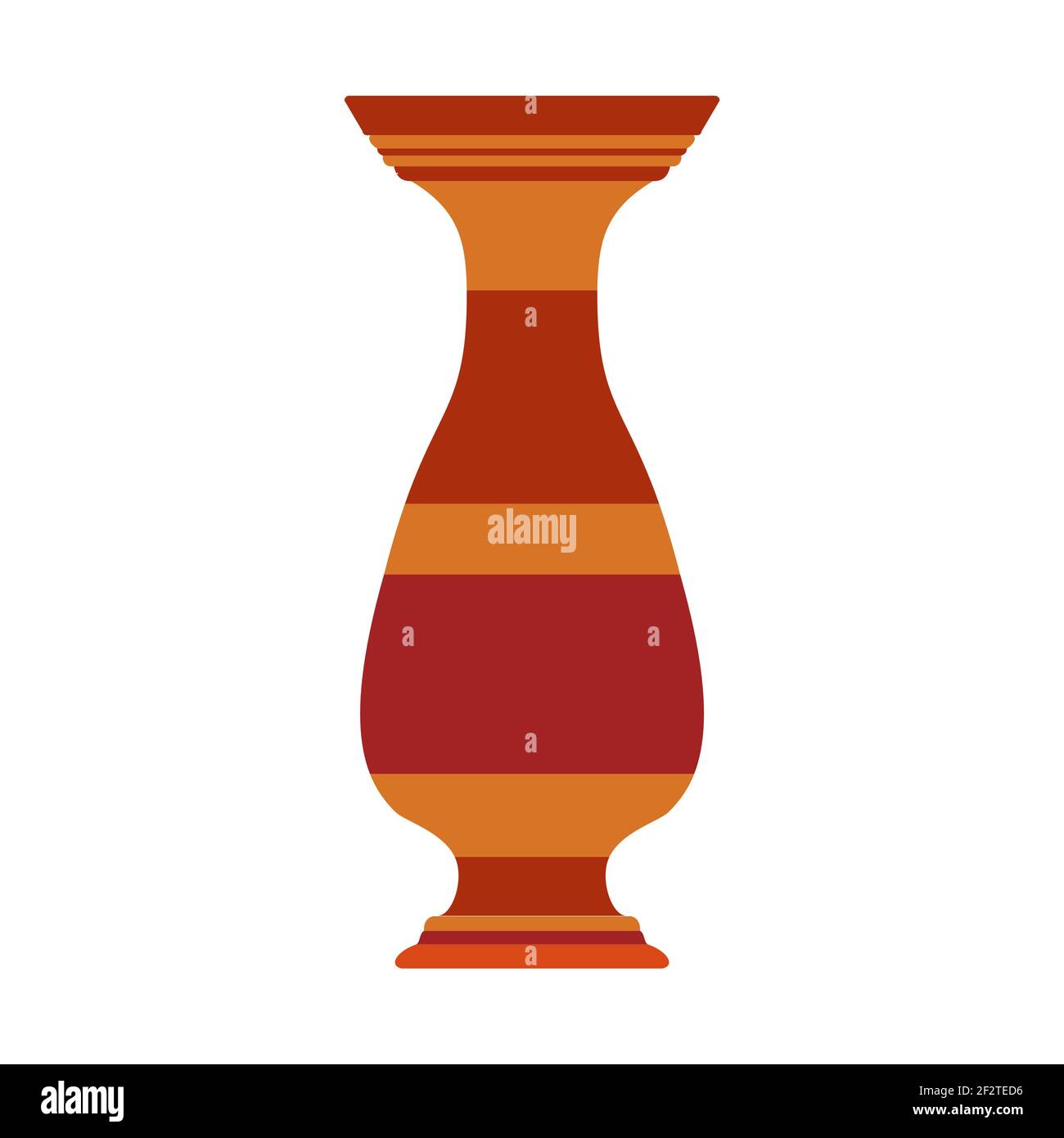 Clay jug ceramic pottery vector antique jar. Isolated clay vase old ...