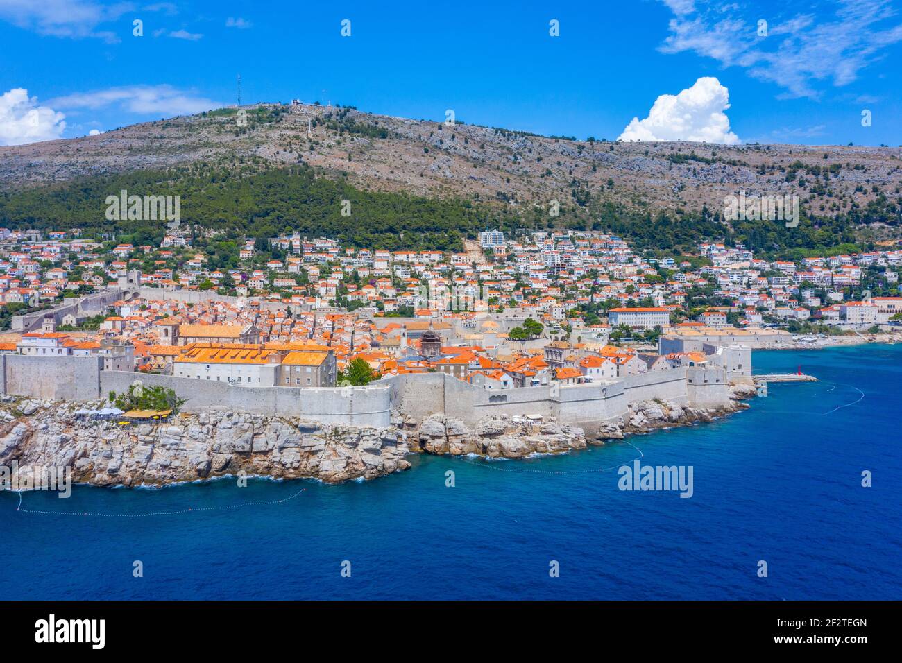 Aerial view of Croatian town Dubrovnik Stock Photo - Alamy