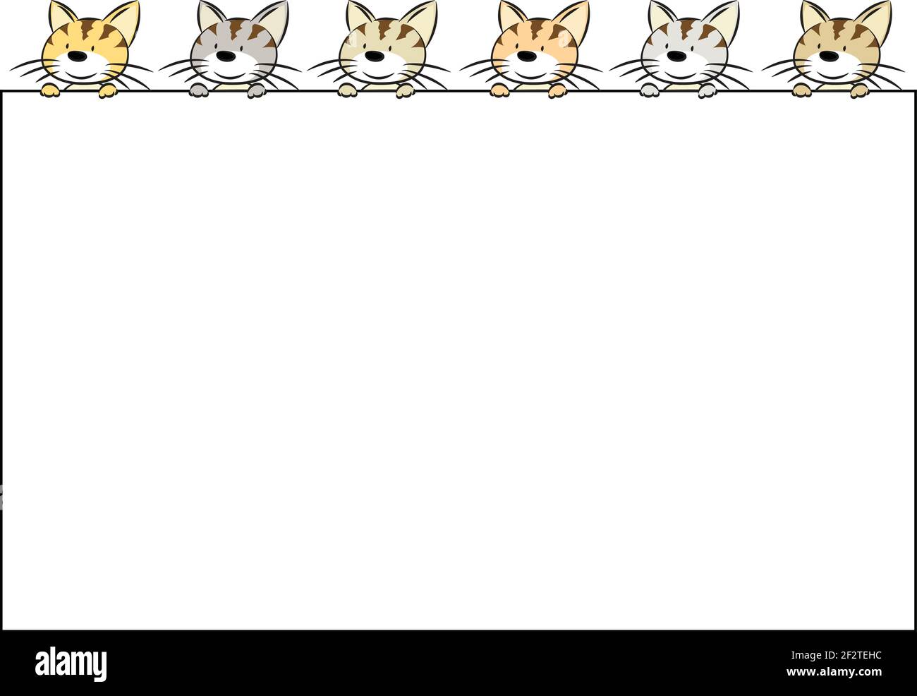 vector cartoon pets cat rabbit dog border Stock Vector Image & Art - Alamy