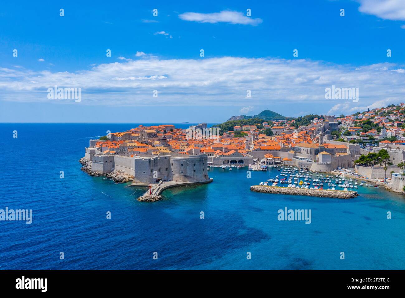 Aerial view of Croatian town Dubrovnik Stock Photo - Alamy