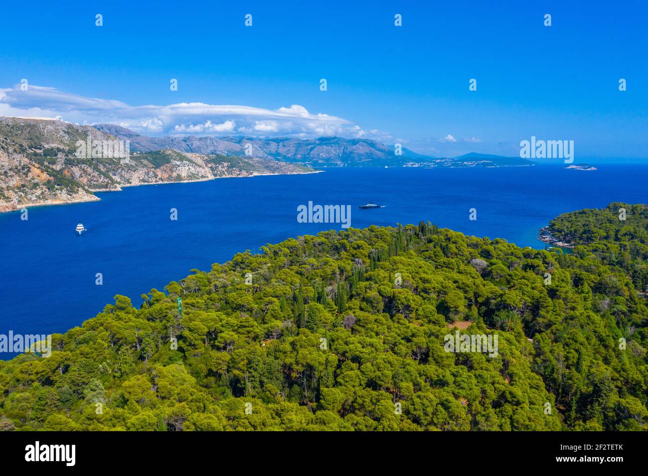 Aerial view of Lokrum island in Croatia Stock Photo - Alamy