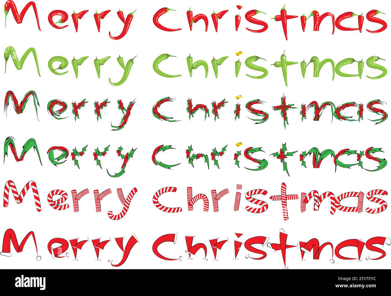 vector merry Christmas text design Stock Vector Image & Art - Alamy