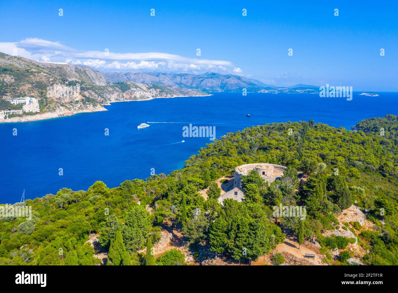 Aerial view of Lokrum island in Croatia Stock Photo - Alamy