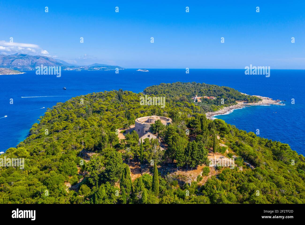Aerial view of Lokrum island in Croatia Stock Photo - Alamy
