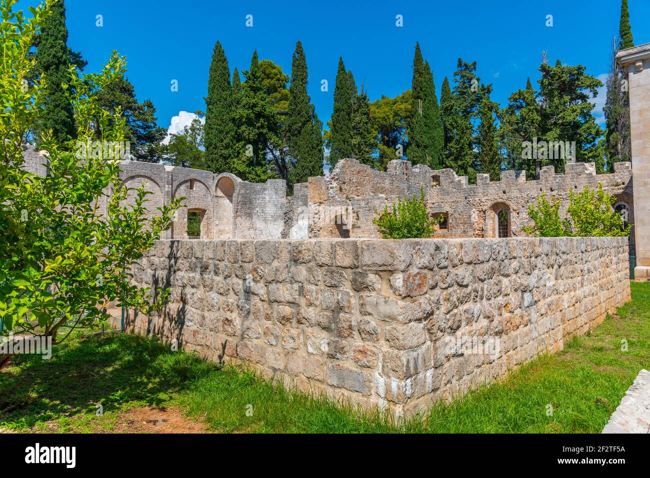 benedictine Monastery Of St Mary at Lokrum island in Croatia Stock ...