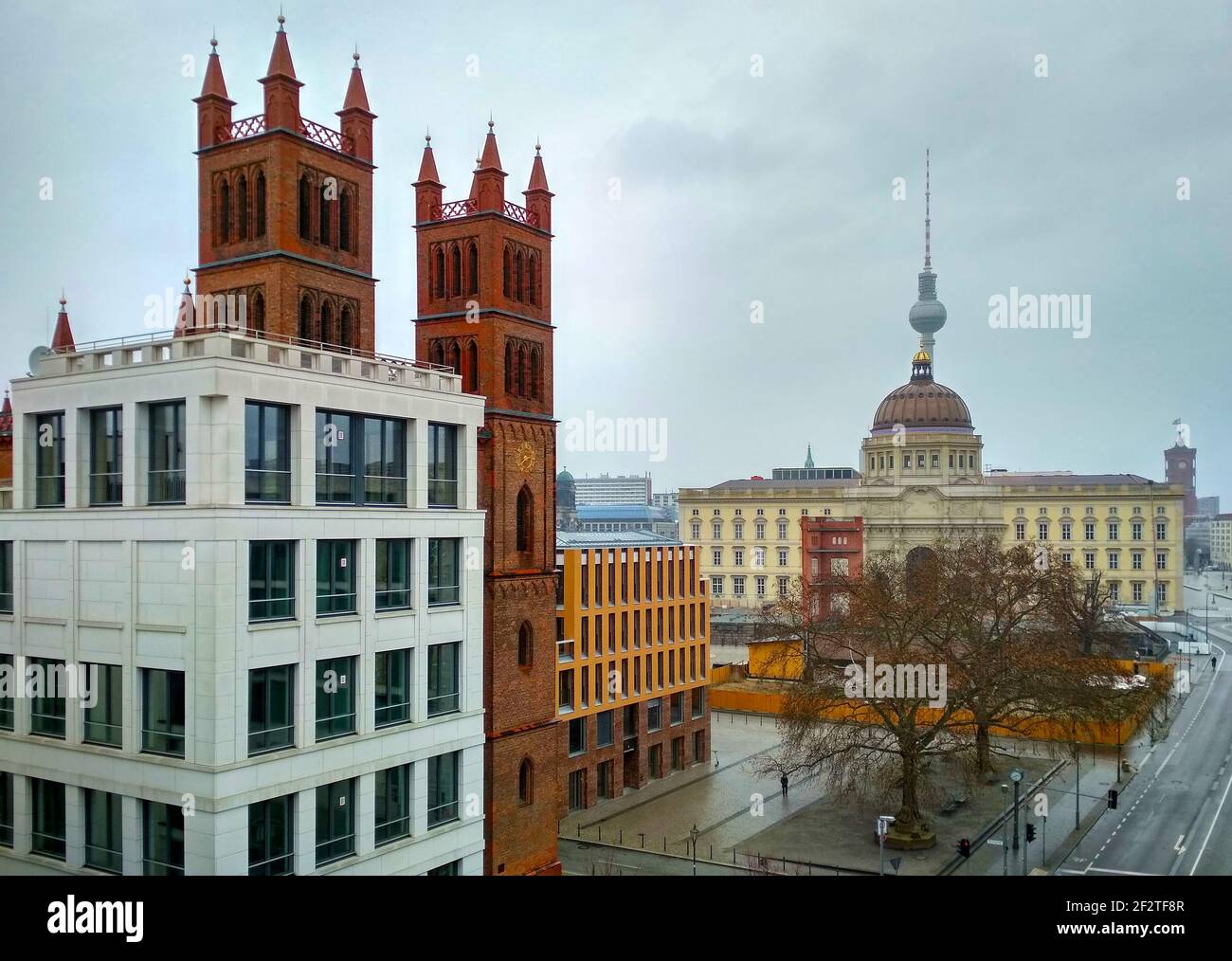 Panoramic view of Berlin, Germany. Cityscape of Mitte downtown with ...