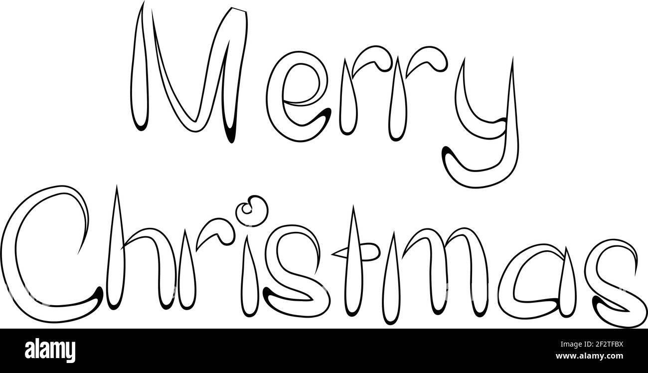 vector merry Christmas text design Stock Vector Image & Art - Alamy