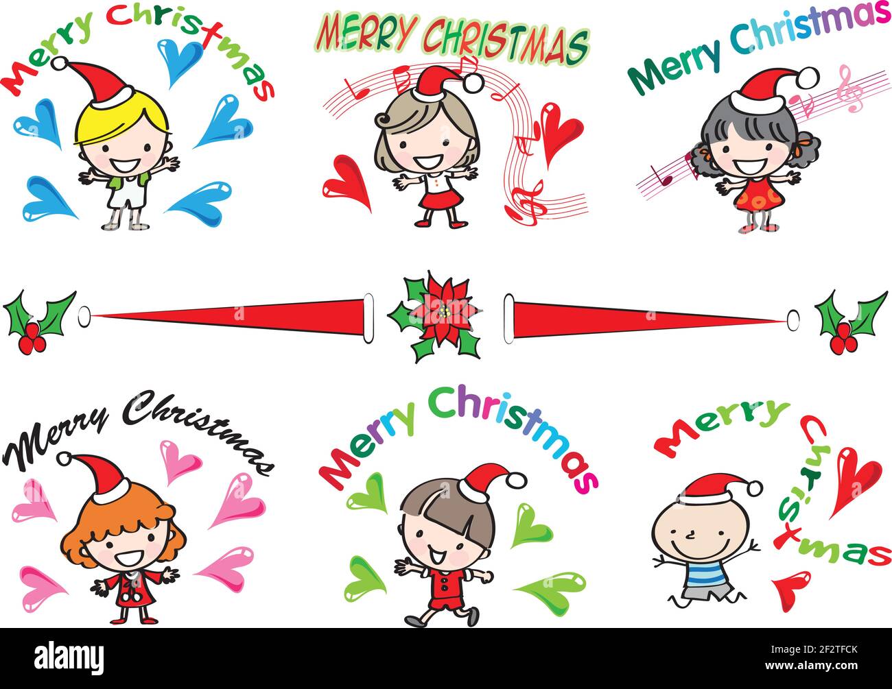 vector Christmas children set Stock Vector Image & Art - Alamy
