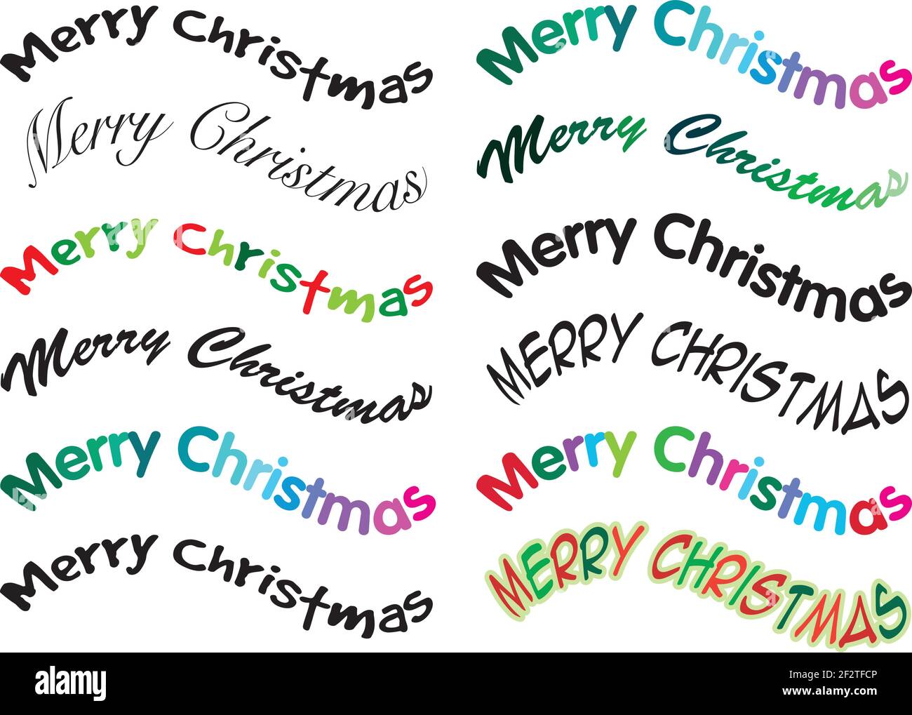 vector merry Christmas text design Stock Vector Image & Art - Alamy