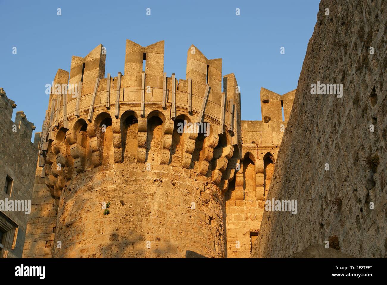 Rhodes Island, Greece, a symbol of Rhodes, of the famous Knights Grand ...