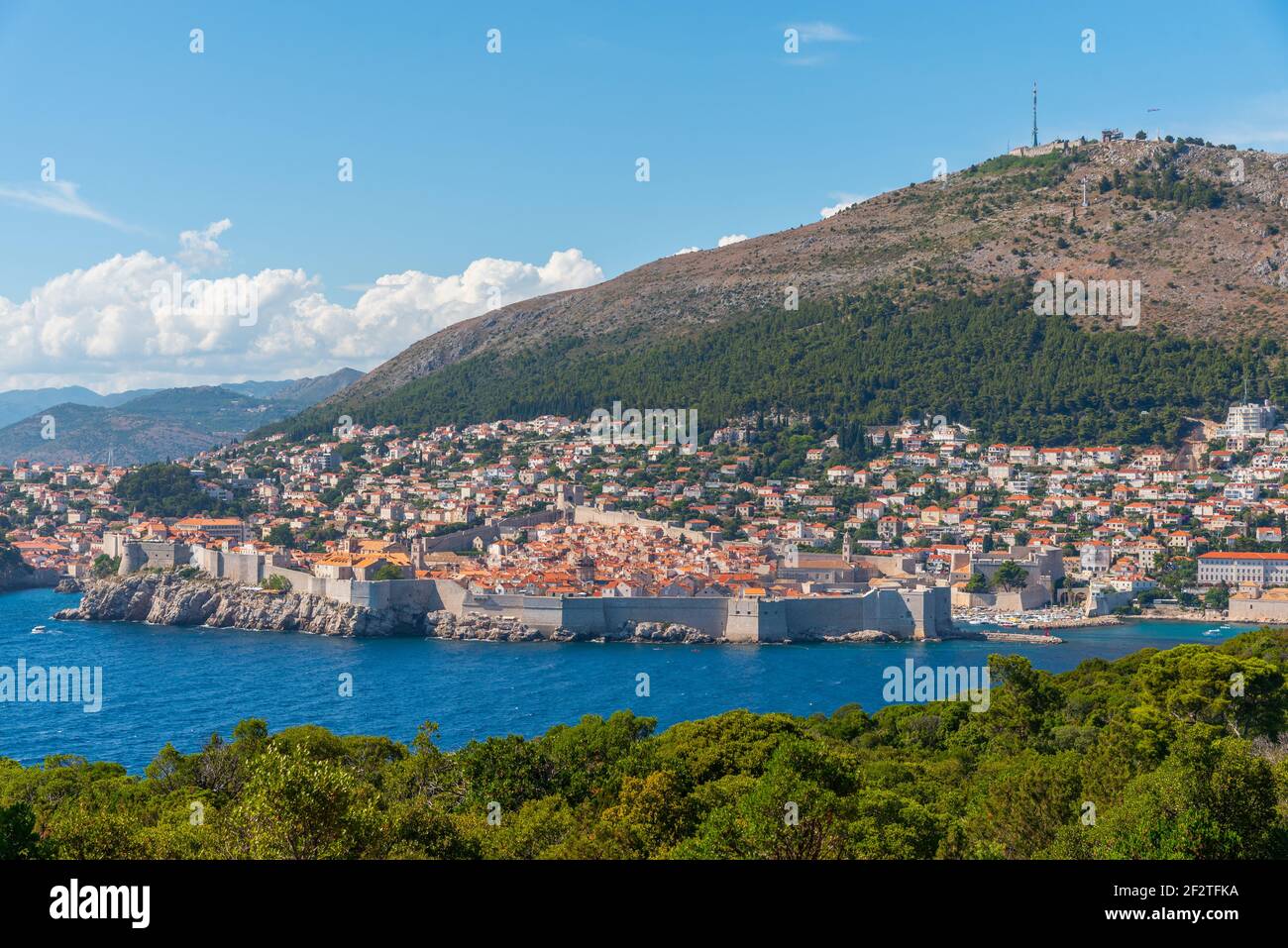 Aerial view of Croatian town Dubrovnik Stock Photo - Alamy