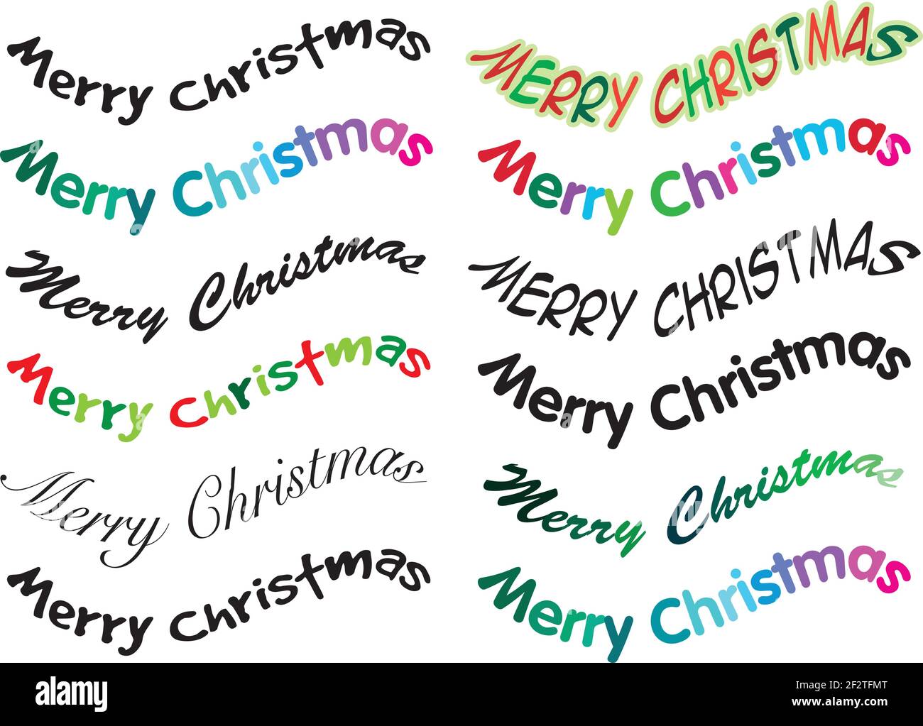 vector merry Christmas text design Stock Vector Image & Art - Alamy