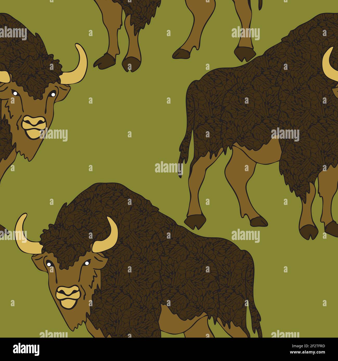 Lowland bison Stock Vector Images - Alamy