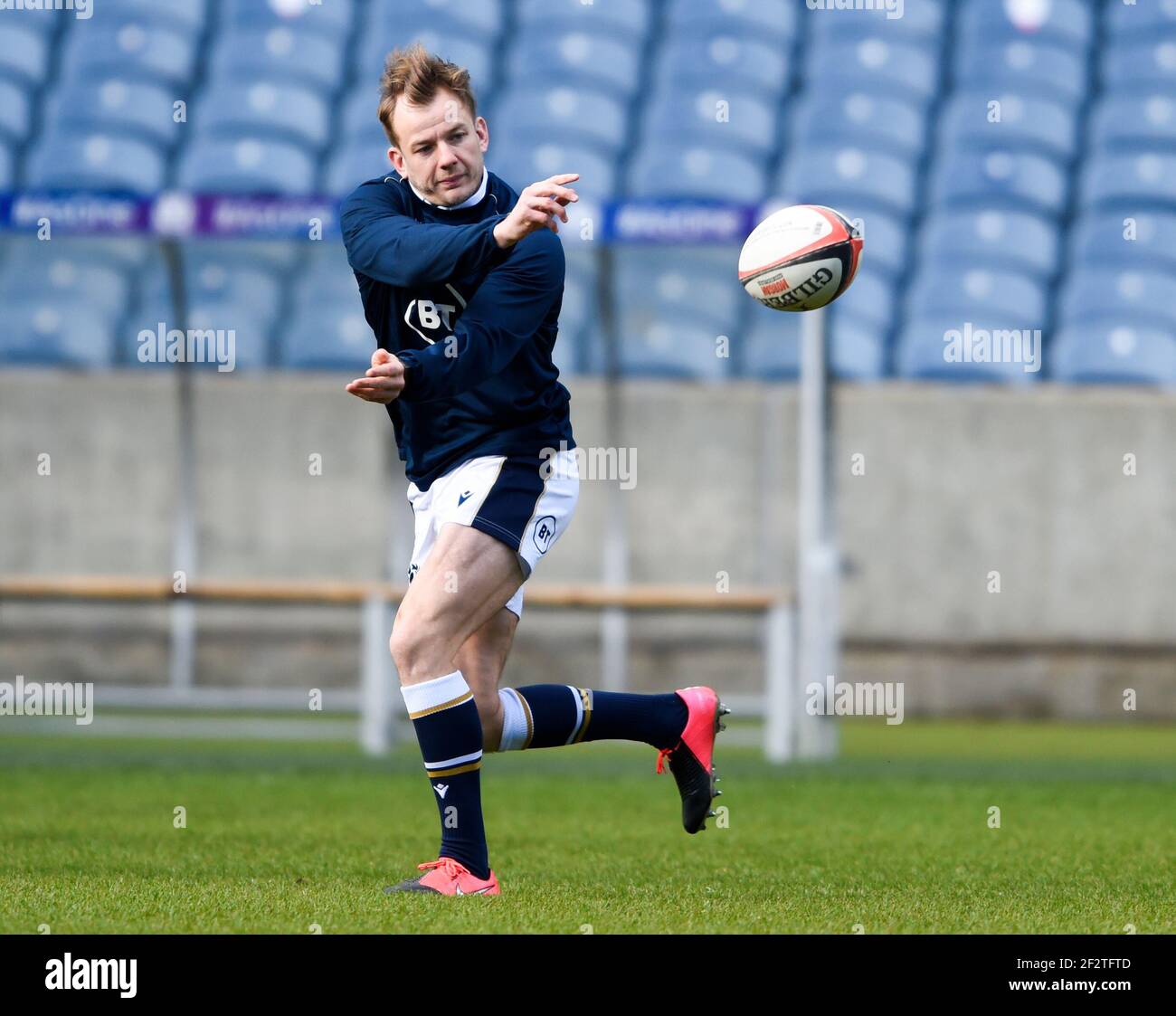 Guinness Six Nations Rugby: ScotlandÕs Scott Steele in action during ...
