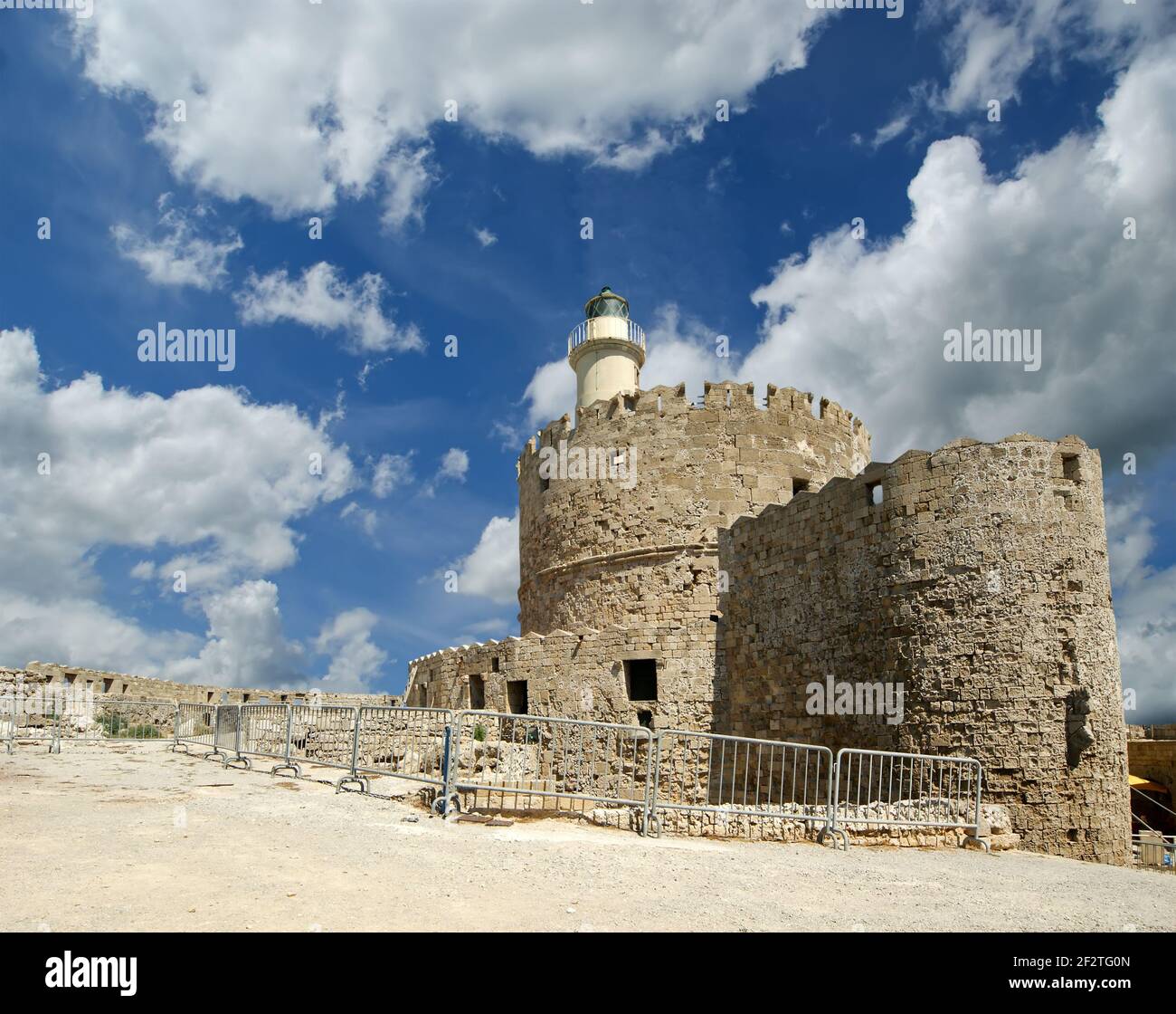 Rhodes Tower of St. Nicholas, Greece Stock Photo - Alamy
