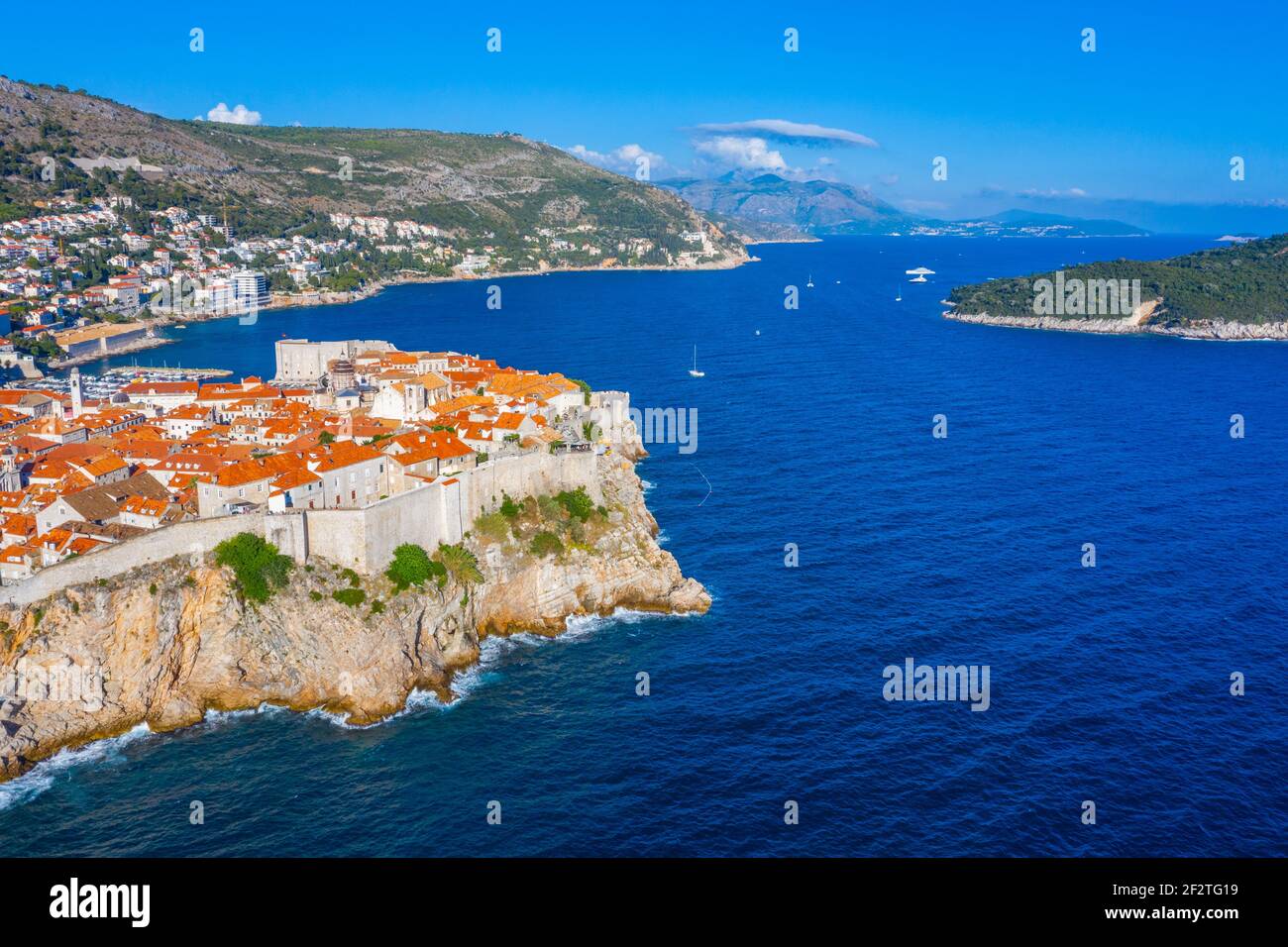 Aerial view of Croatian town Dubrovnik Stock Photo - Alamy