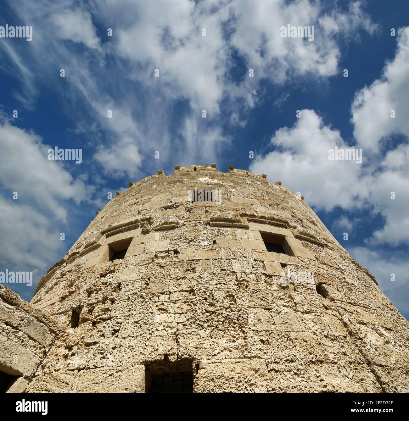 Rhodes Tower of St. Nicholas, Greece Stock Photo - Alamy