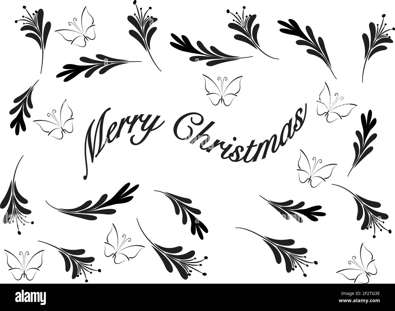 vector merry Christmas text design Stock Vector Image & Art - Alamy