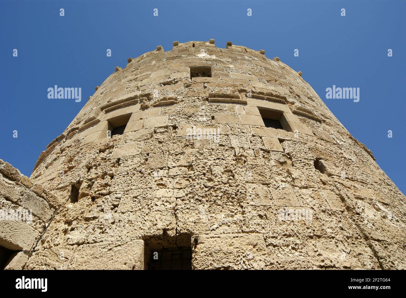 Rhodes Tower of St. Nicholas, Greece Stock Photo - Alamy