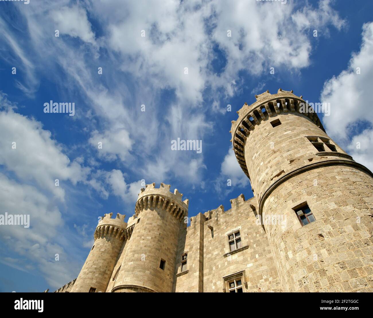 Rhodes Island, Greece, a symbol of Rhodes, of the famous Knights Grand ...