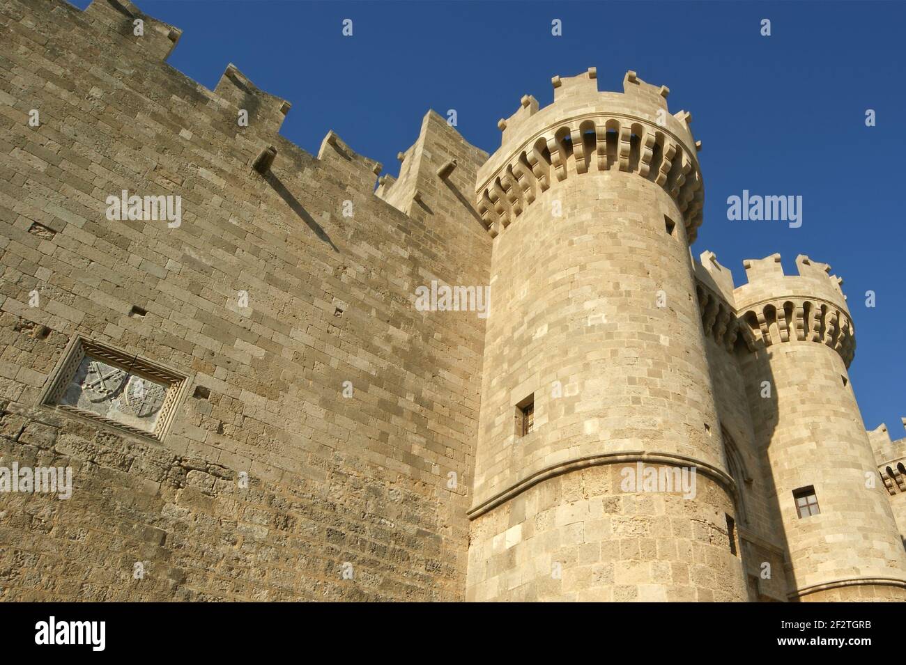 Rhodes Island, Greece, a symbol of Rhodes, of the famous Knights Grand ...