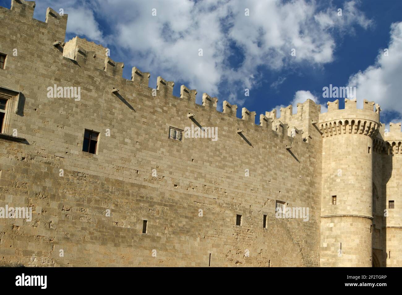 Rhodes Island, Greece, a symbol of Rhodes, of the famous Knights Grand ...
