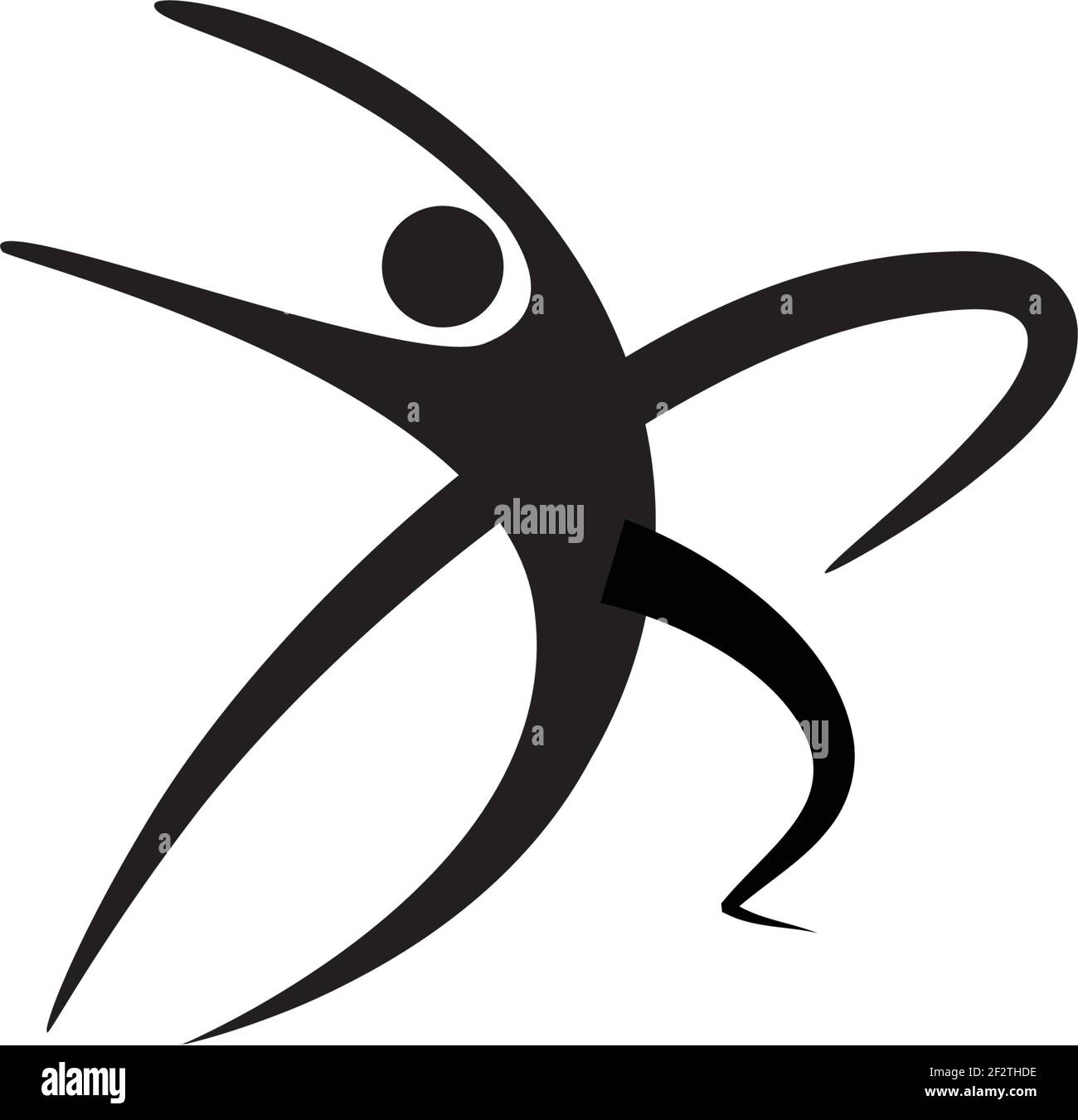 vector design people man dancing icon sigh logo Stock Vector Image ...