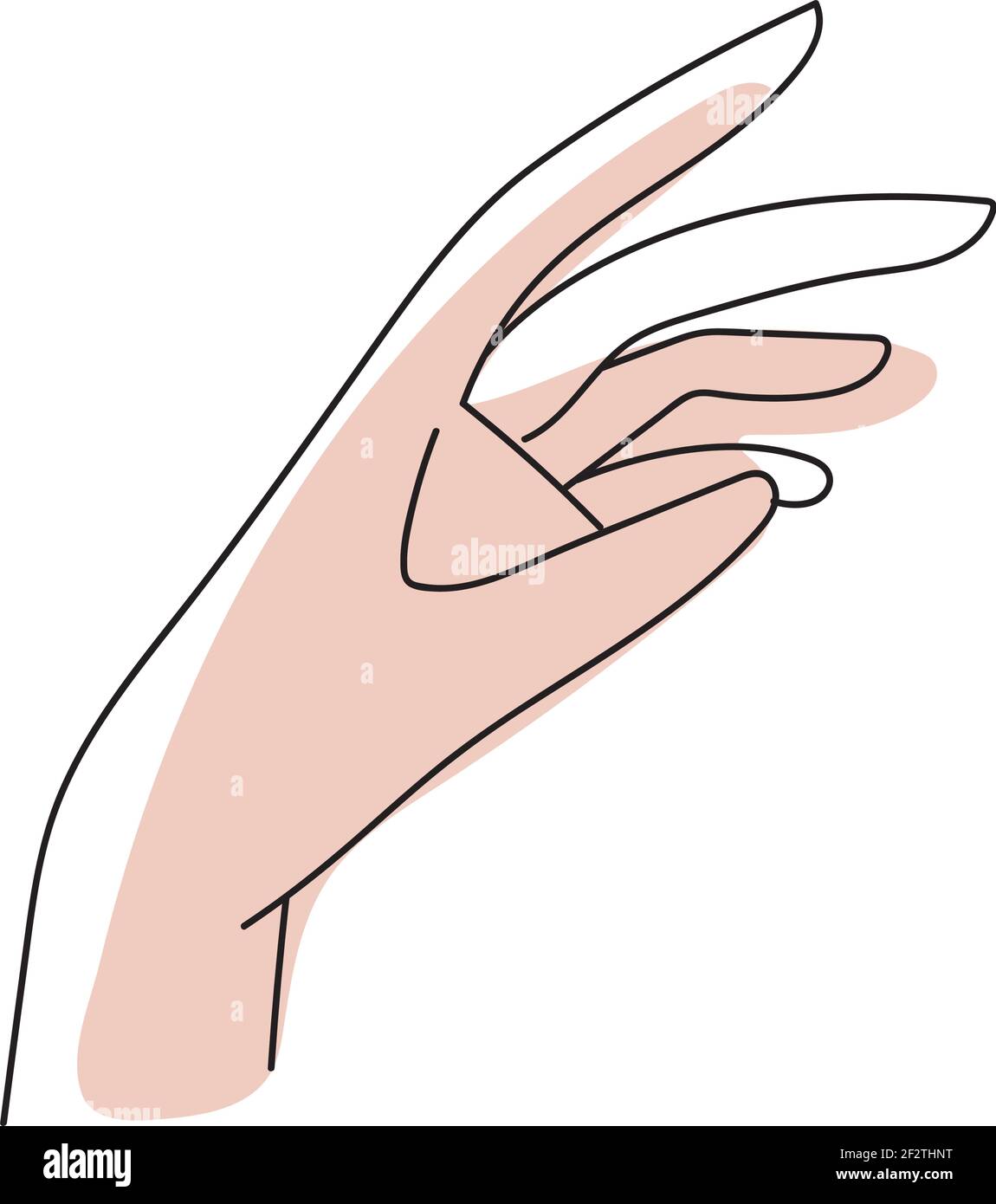 hand female minimalist contemporary style Stock Vector Image & Art - Alamy