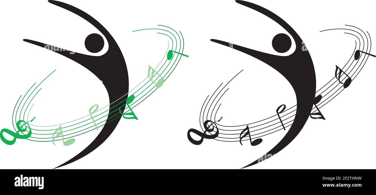 vector design people man dancing icon sigh logo Stock Vector Image ...