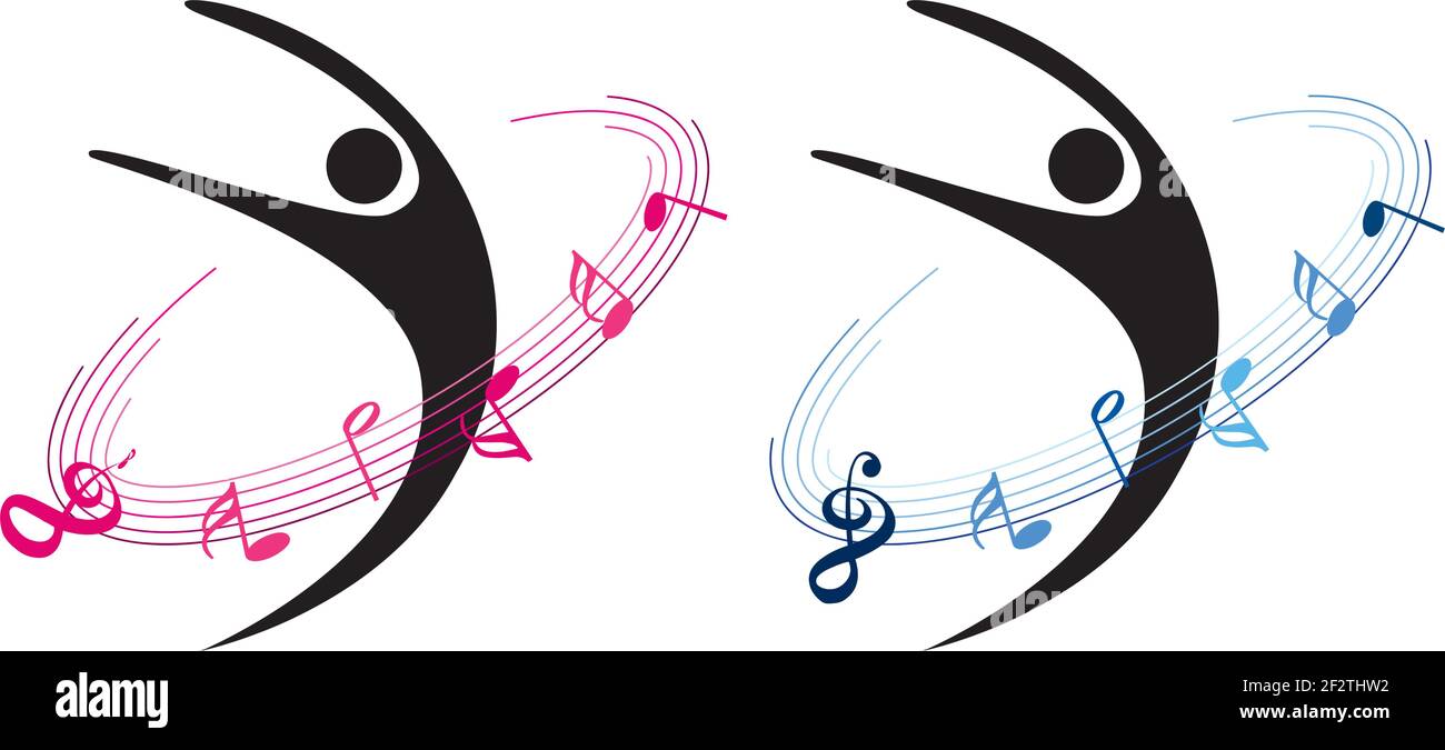 vector design people man dancing icon sigh logo Stock Vector Image ...