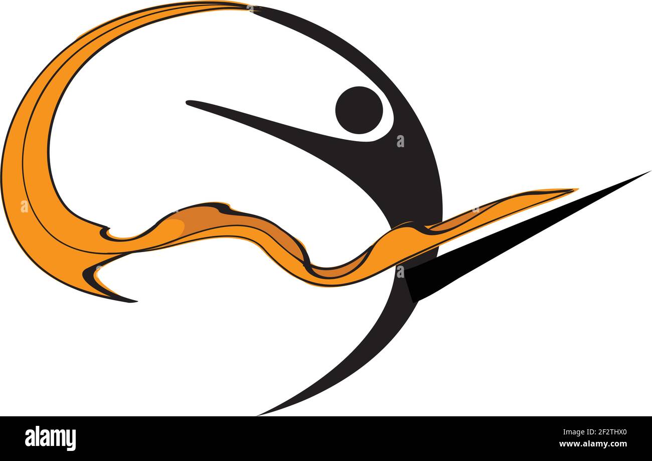 vector design people man dancing icon sigh logo Stock Vector Image ...