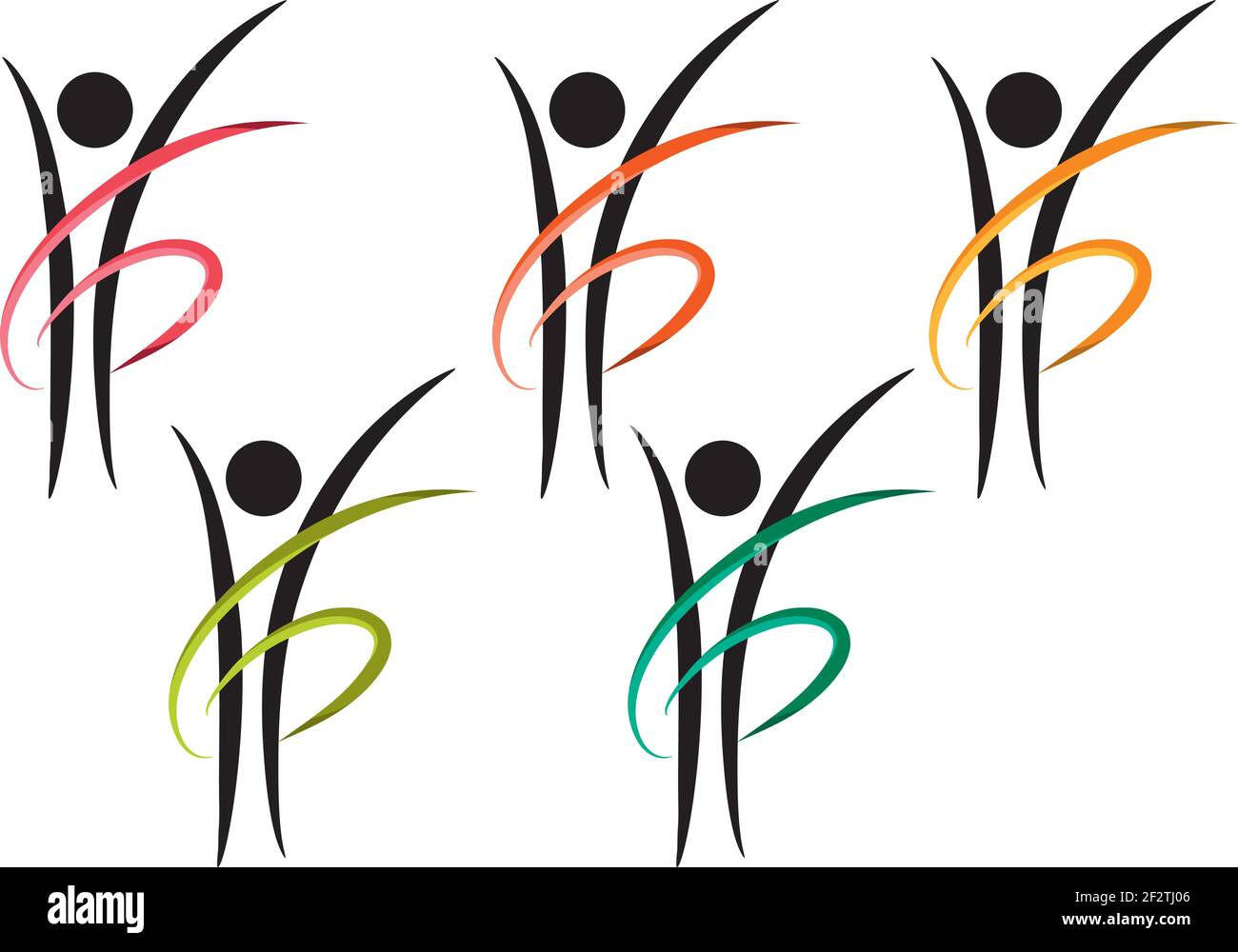 vector design people man dancing icon sigh logo Stock Vector Image ...