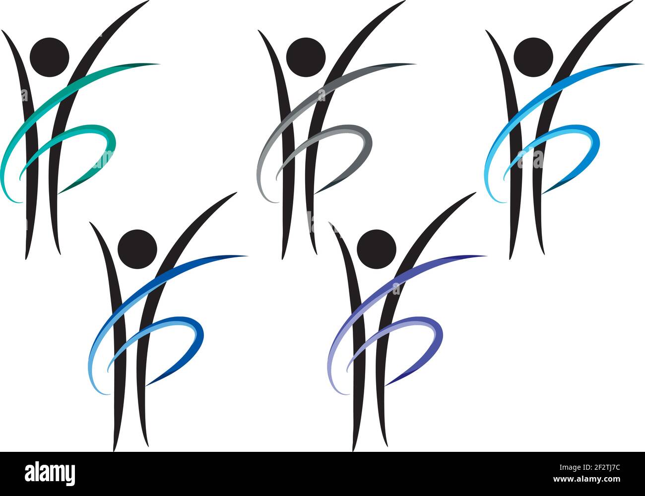 vector design people man dancing icon sigh logo Stock Vector Image ...