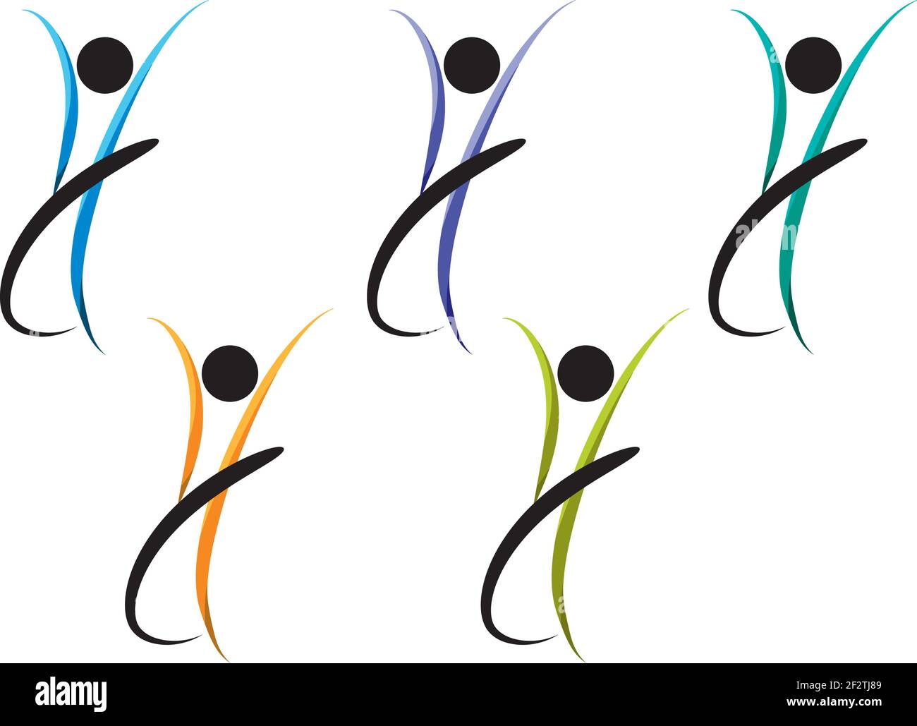 vector design people man dancing icon sigh logo Stock Vector Image ...