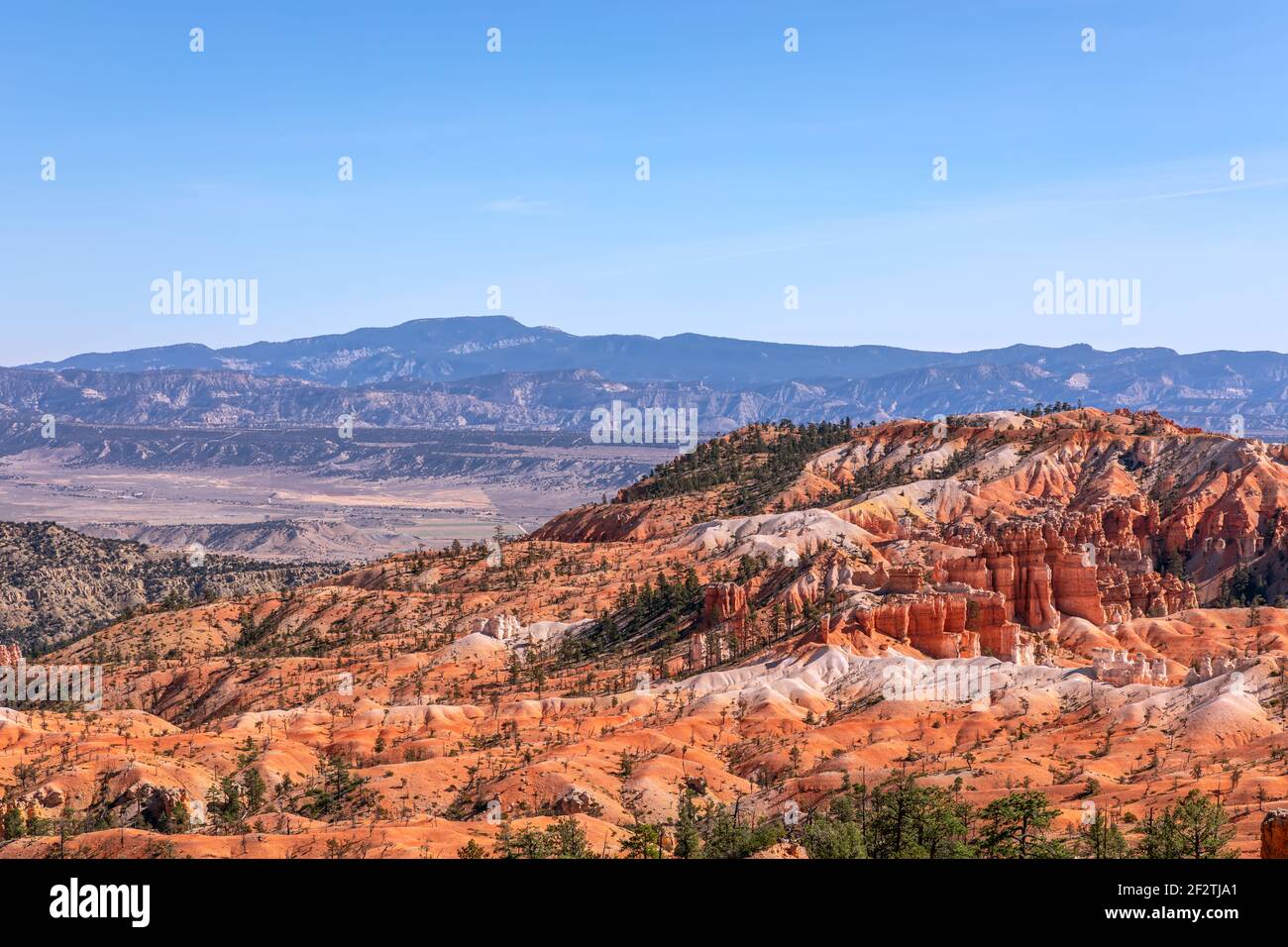Panoramic view of amazing hoodoos sandstone formations in scenic Bryce ...