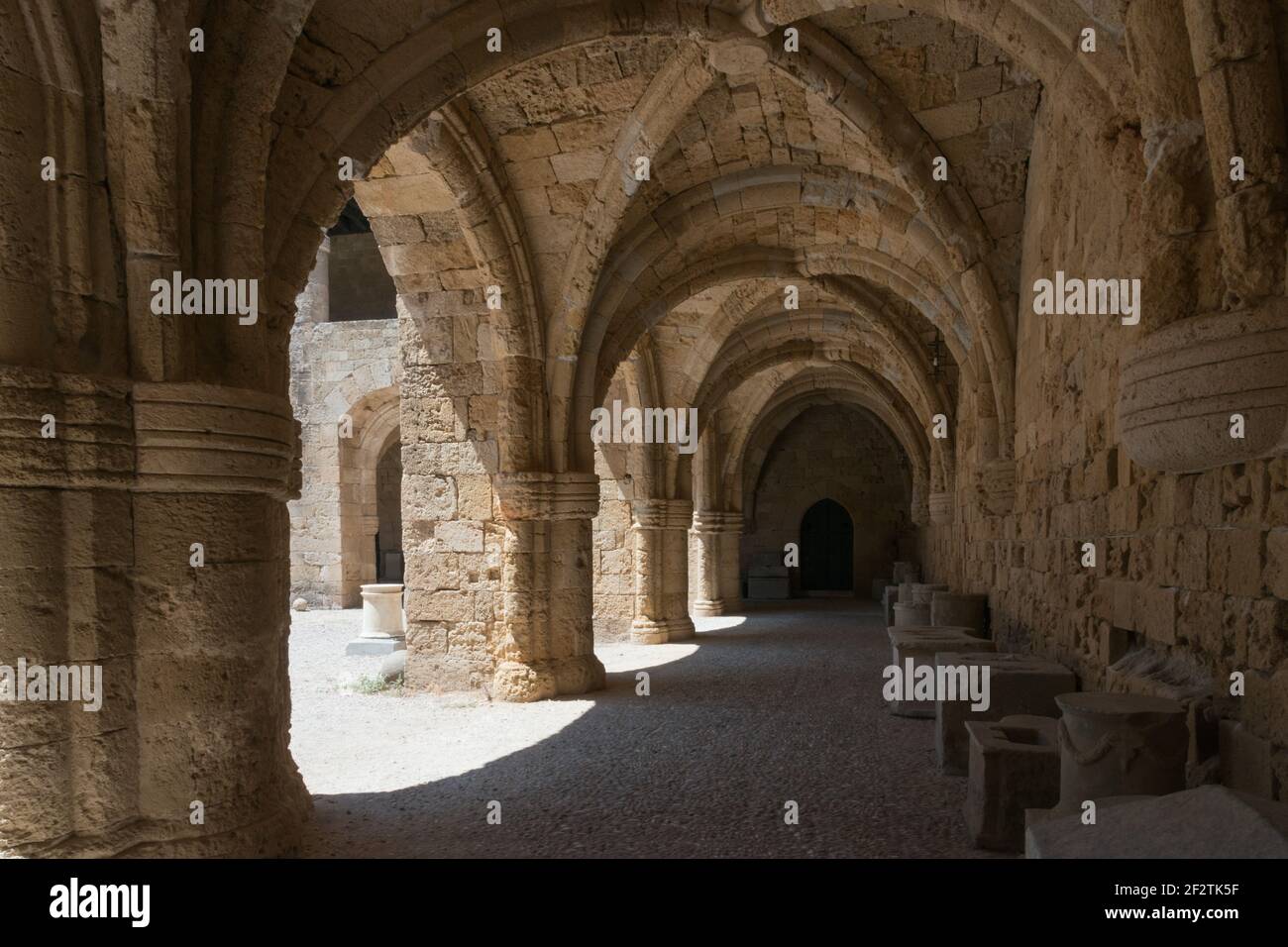 Beautiful arched vault ar Rhodes city Museum, Dodecanese, Greece Stock ...