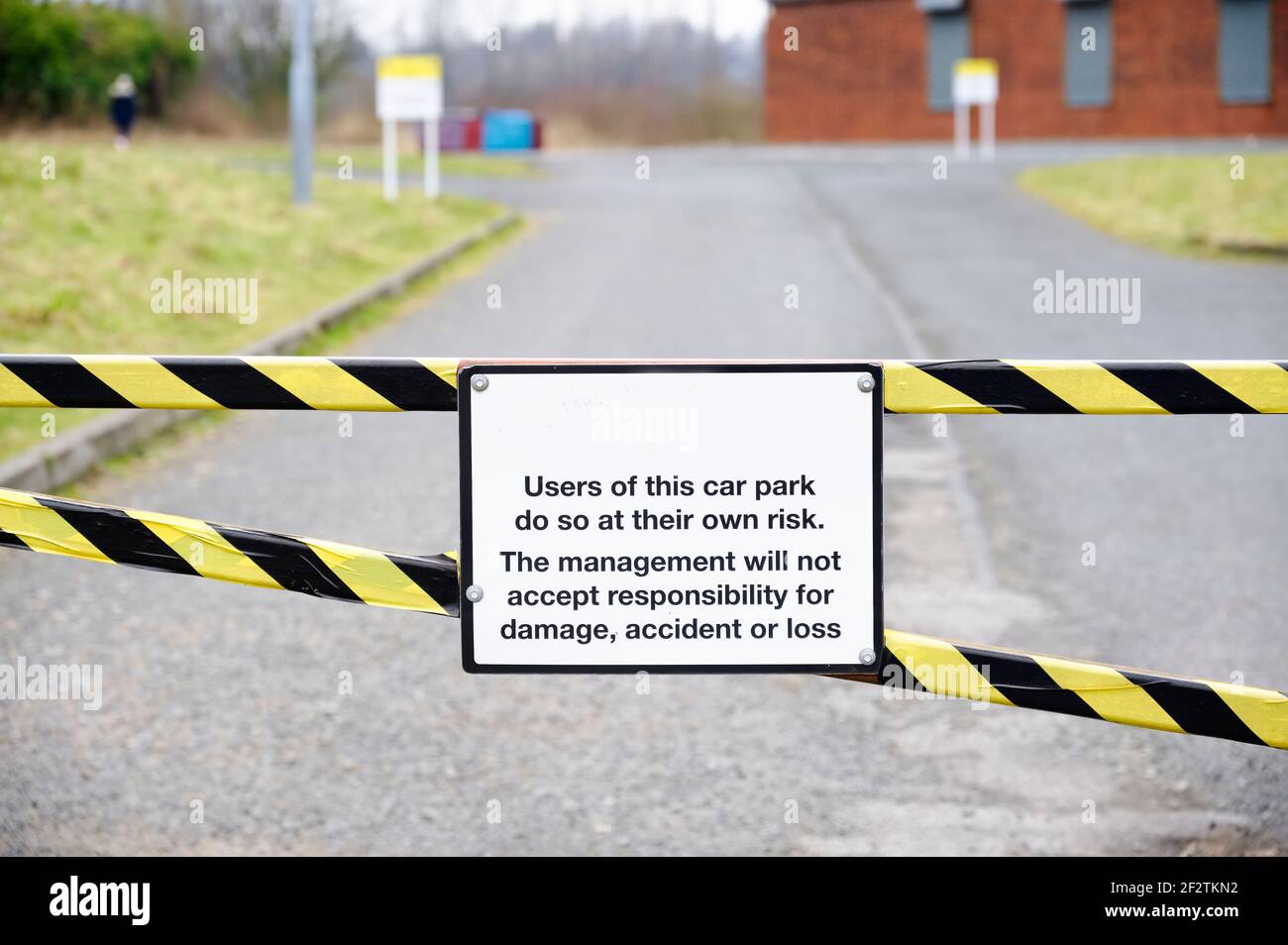 Car park users do so at own risk sign Stock Photo - Alamy Car park users do so at own risk sign Stock Photo - Alamy